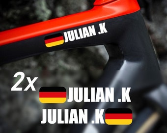 Bicycle Name Sticker - Etsy