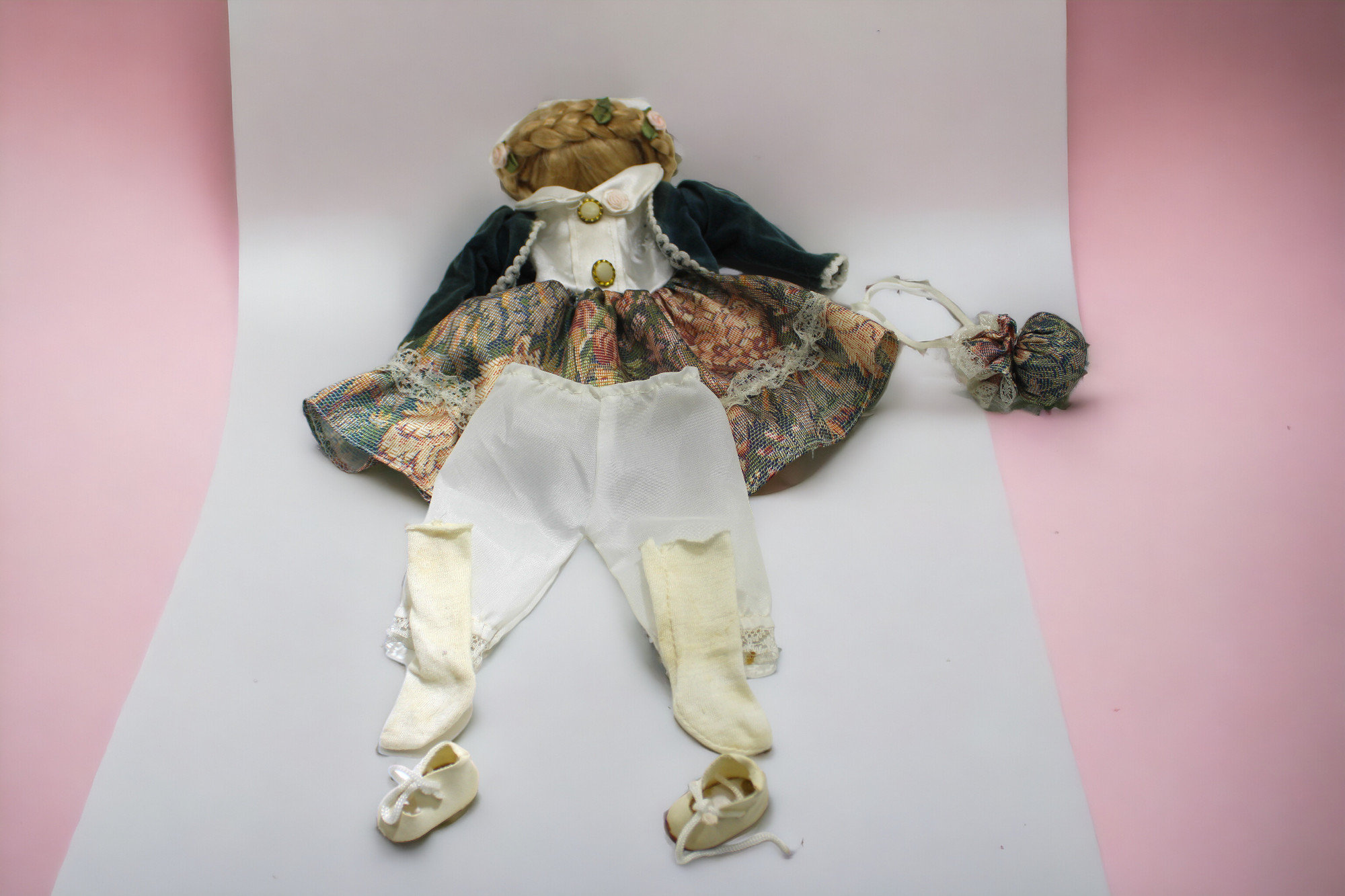 Vintage Porcelain Doll Clothes, Vintage Porcelain Doll Wig, Vintage ...