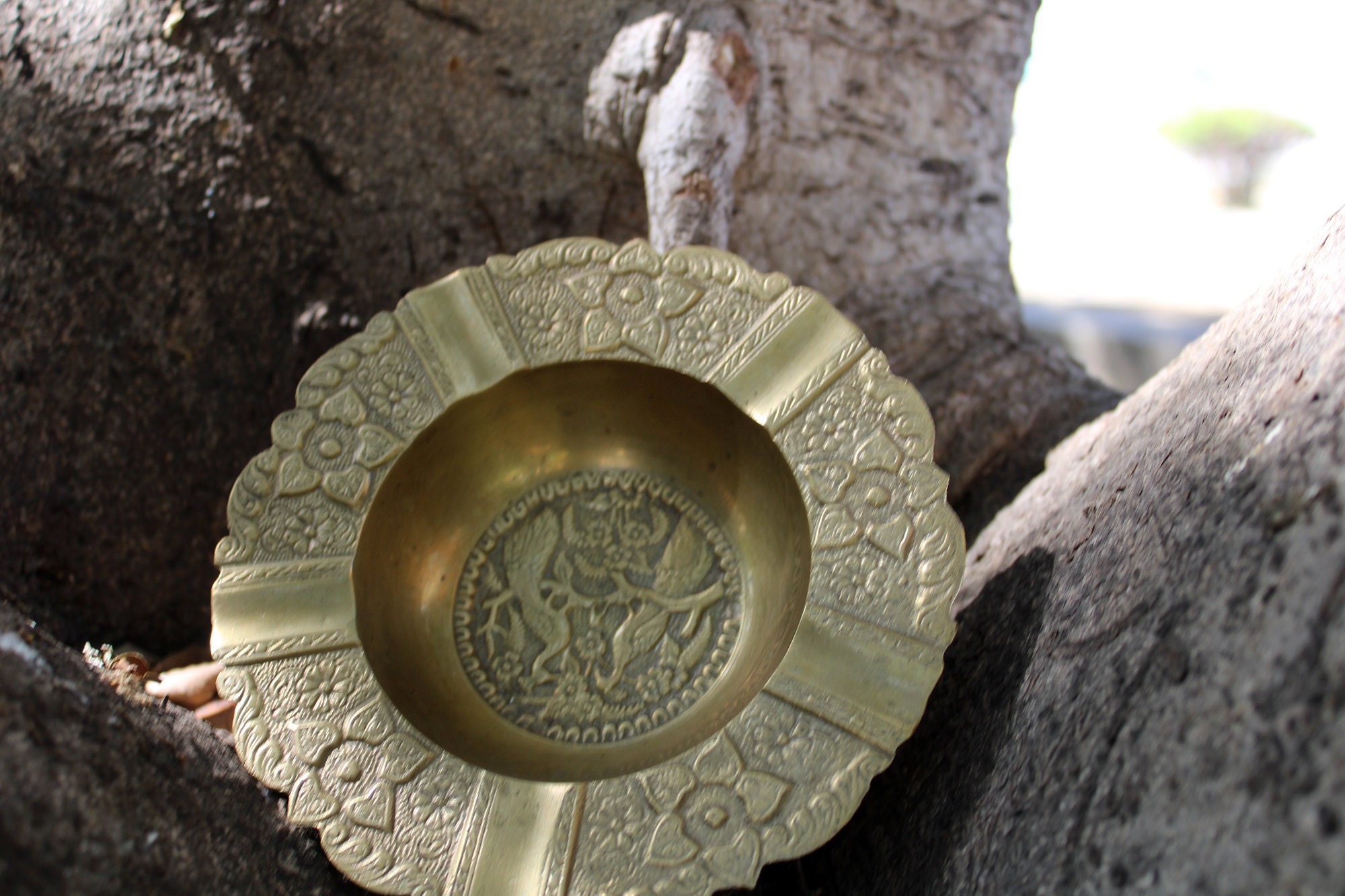 Brass Flower Ashtray Vintage Ashtray Handmade Brass Ashtray - Etsy