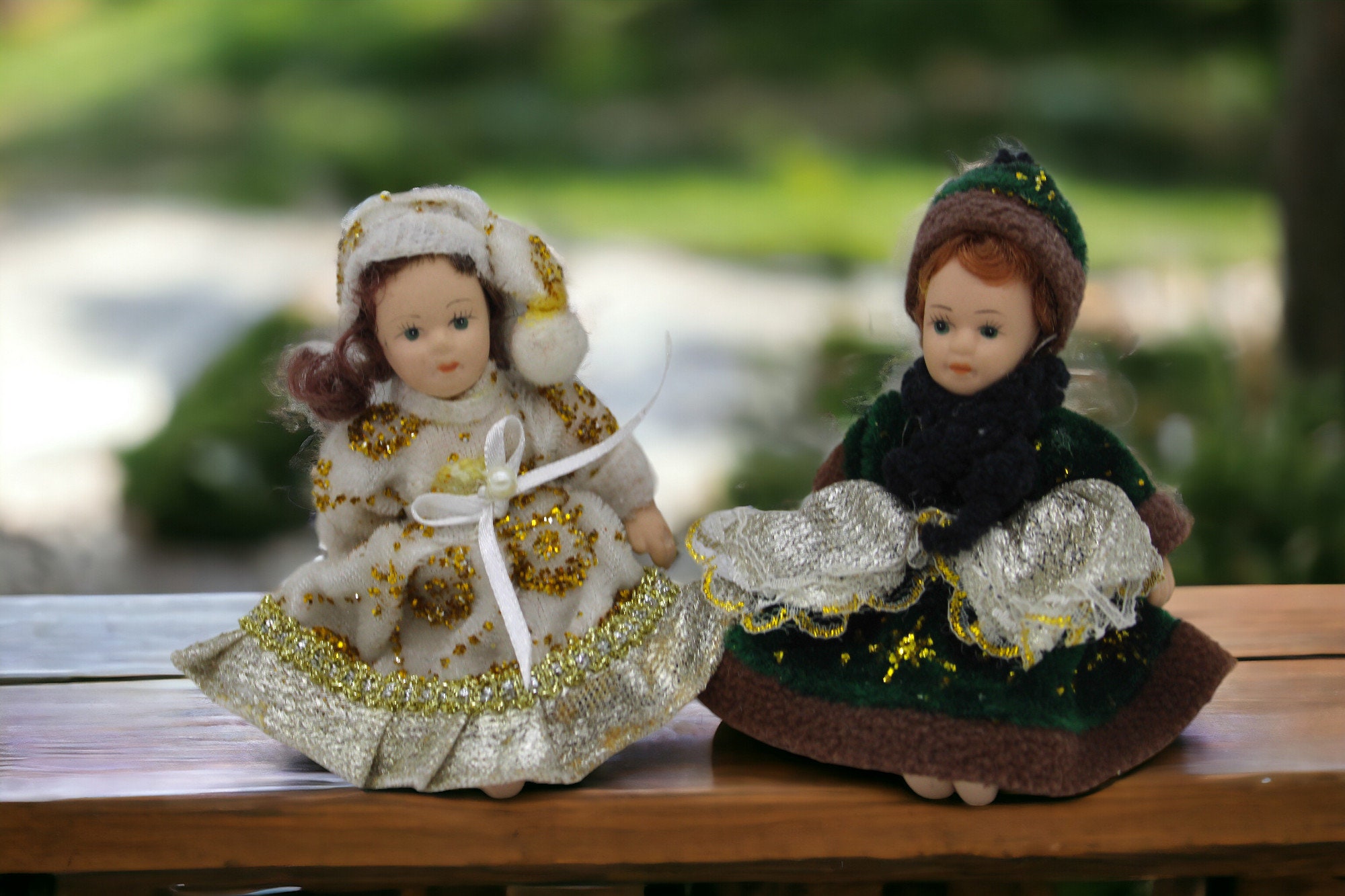 Vintage Miniature Porcelain Dolls, Handmade Retro Dolls, Mother's Day ...