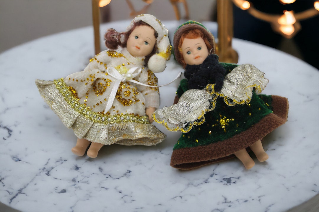 Vintage Miniature Porcelain Dolls, Handmade Retro Dolls, Mother's Day ...