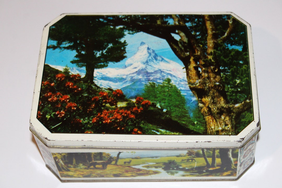 50 Years Old Tin Sewing Box Tin Storage Box Vintage Tin Box - Etsy