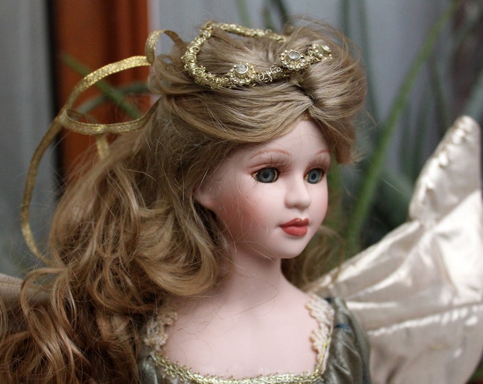 Angel Porcelain Doll, Vintage Porcelain Doll, Vintage Angel Doll ...