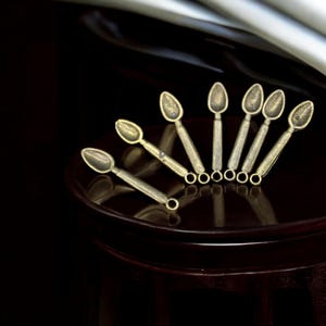 Vintage Miniature Brass Spoons Set 1990s Brass Kitchen Decor ...