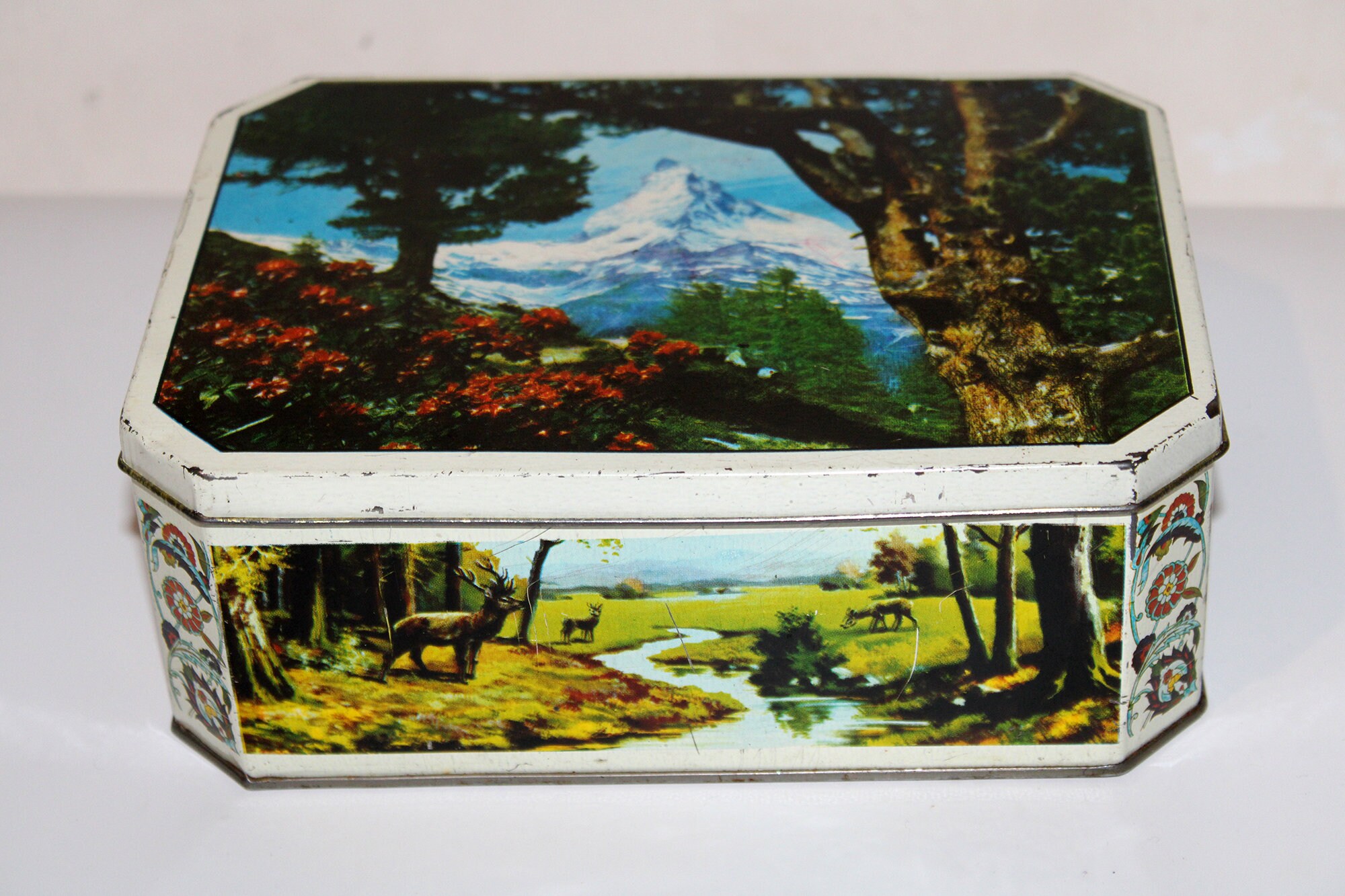 50 Years Old Tin Sewing Box Tin Storage Box Vintage Tin Box - Etsy