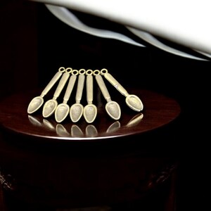 Vintage Miniature Brass Spoons Set 1990s Brass Kitchen Decor ...