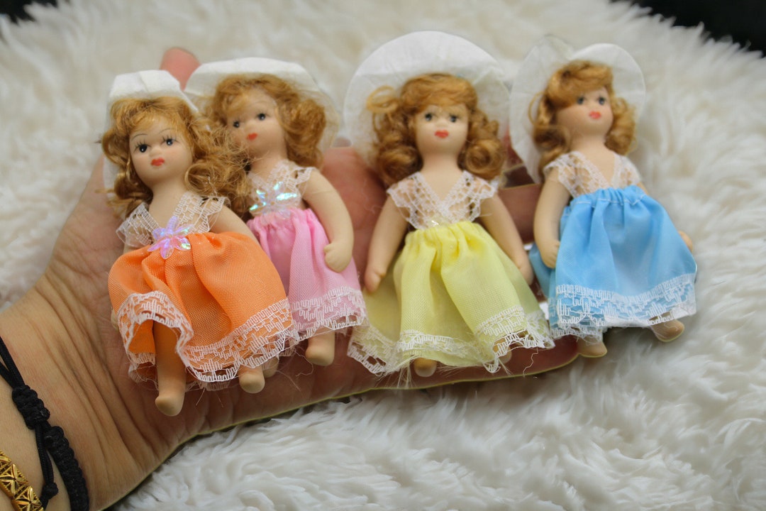 Vintage Miniature Porcelain Dolls: Collectible Display Dolls, 9cm - Etsy