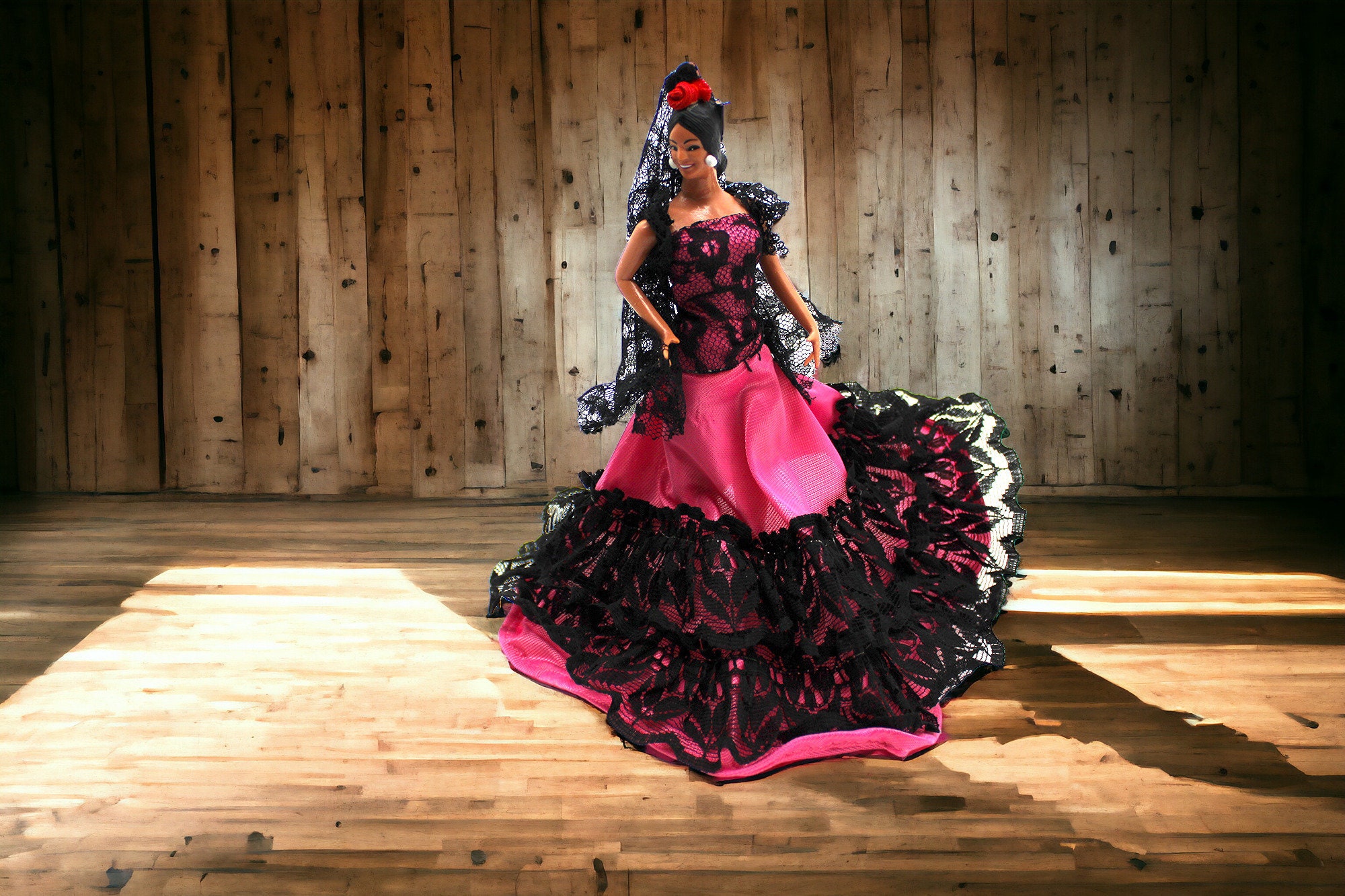 Valentine's Day Vintage Spanish Dancer Girl, Spanish Folklore Doll ...