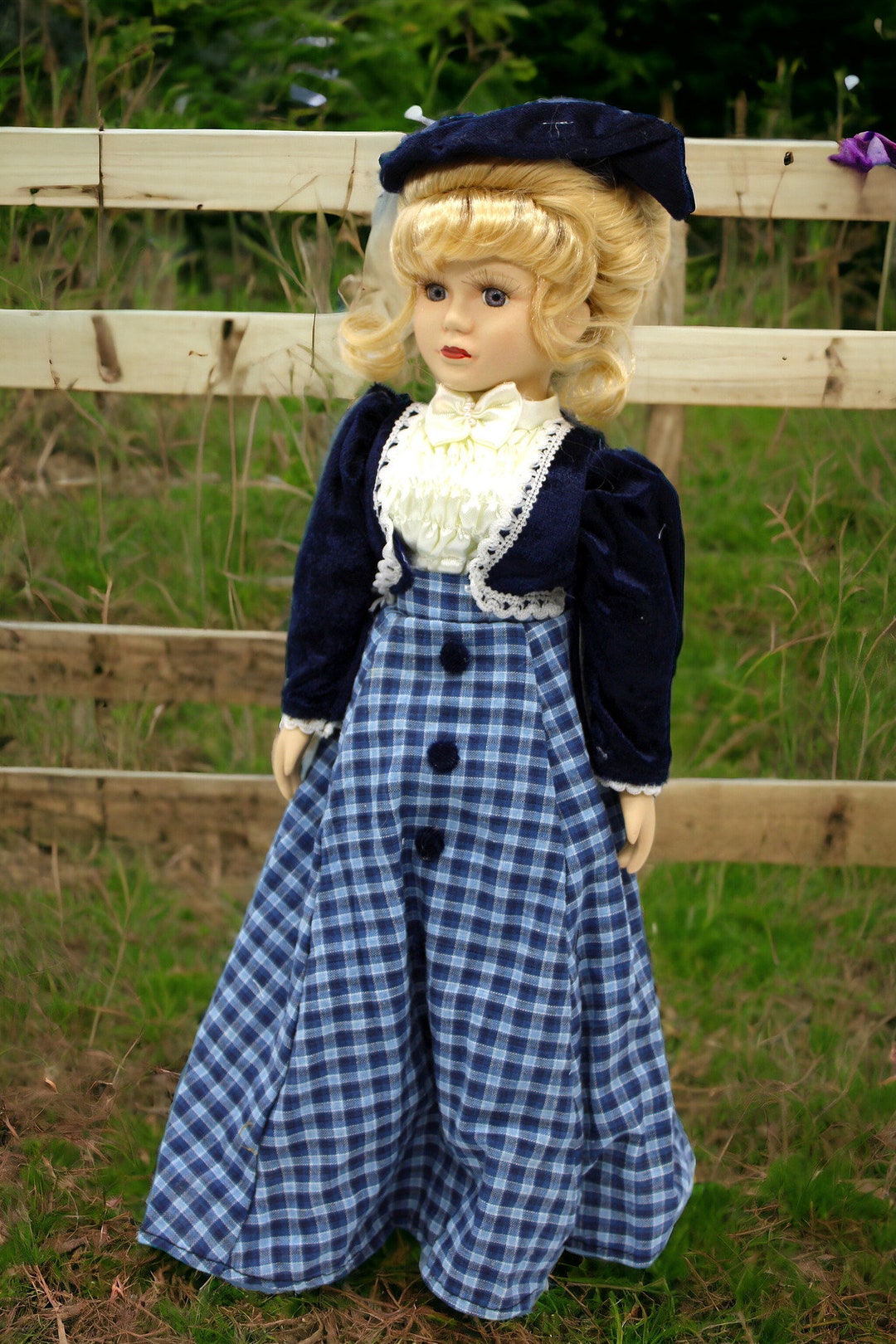 Mysterious Vintage Porcelain Doll, Blonde Cowboy Doll, Dollhouse ...