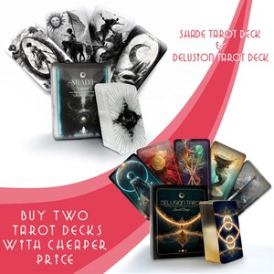Delusion Tarot Deck&shade Tarot Deck With Guidebooks, 78 Cards Tarot ...