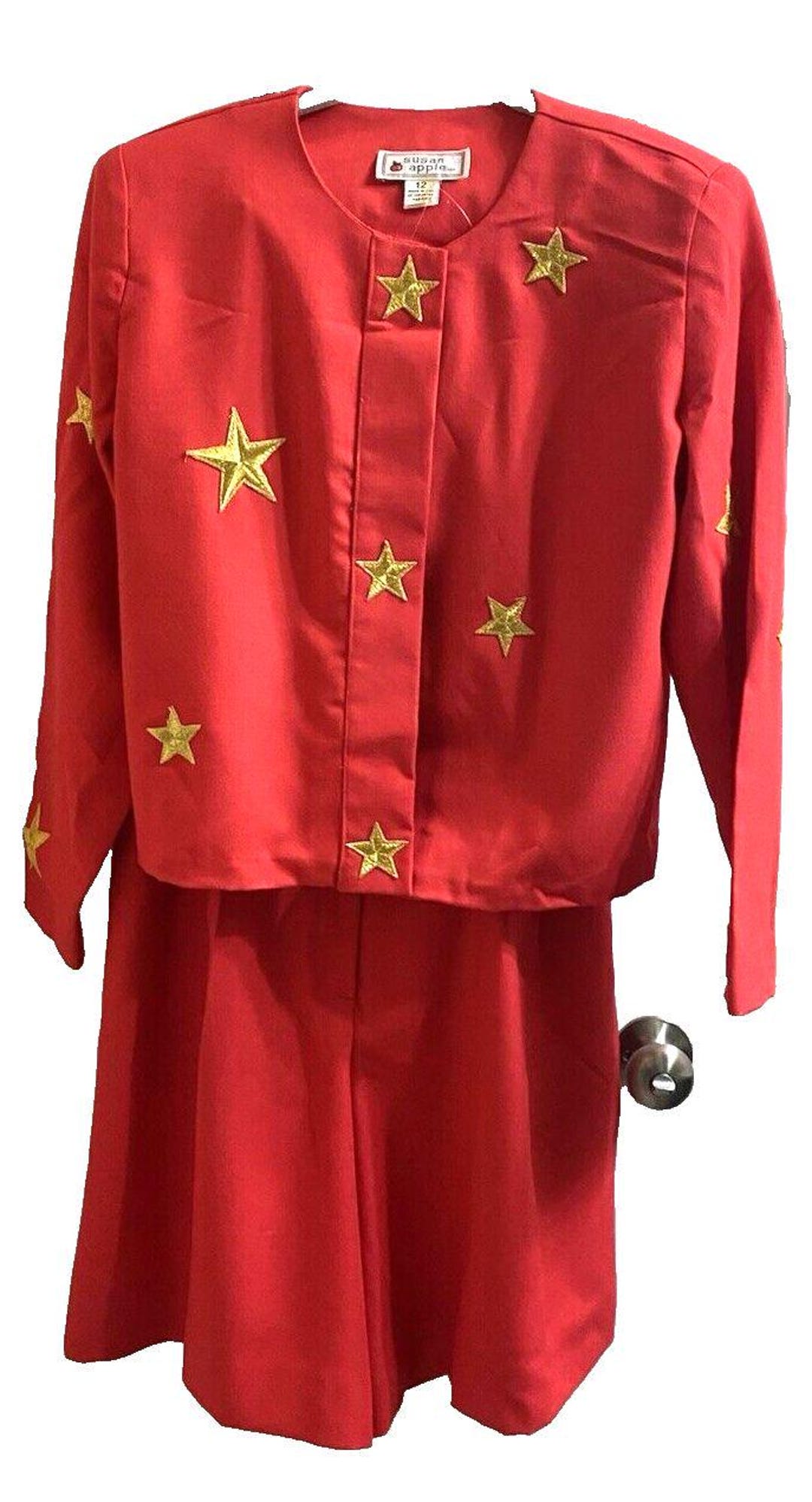 Susan Apple USA Vintage Women's Red Pleated Culotts and Jacket NWOT 12 ...