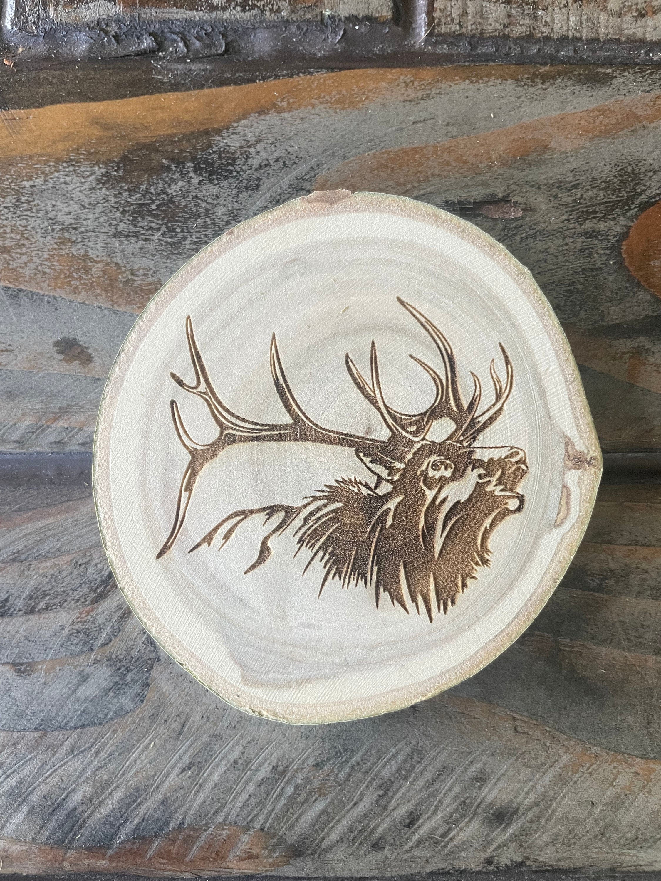 Elk Coasters, Rustic Elk Decor, Set of Elk Coasters, Mountain Lodge ...