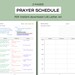 Weekly Prayer Schedule, Printable Prayer Log, Prayer Request Organizer ...