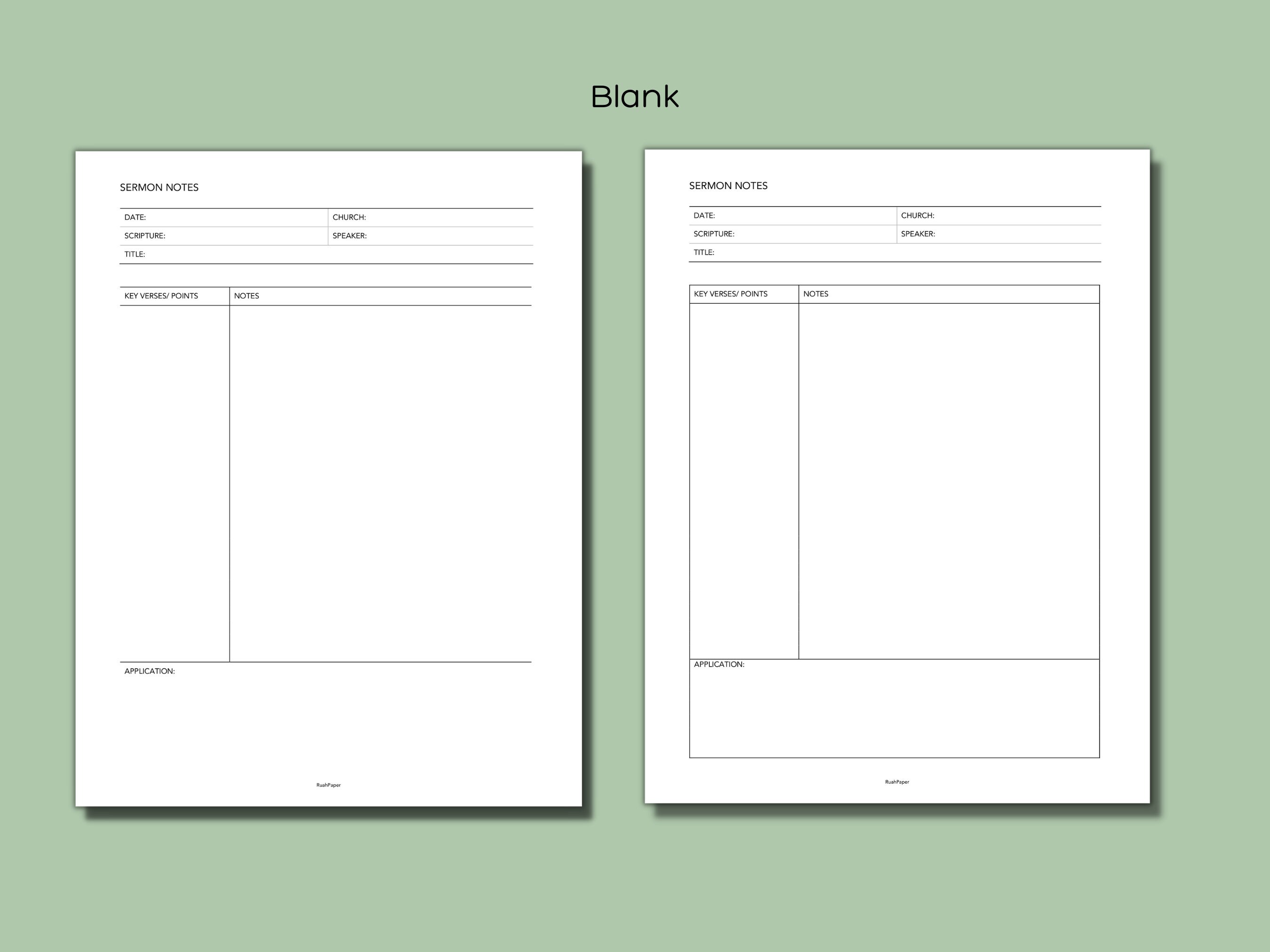Sermon Notes Template, Printable, Lined, Blank, Grid, Spiritual Life ...