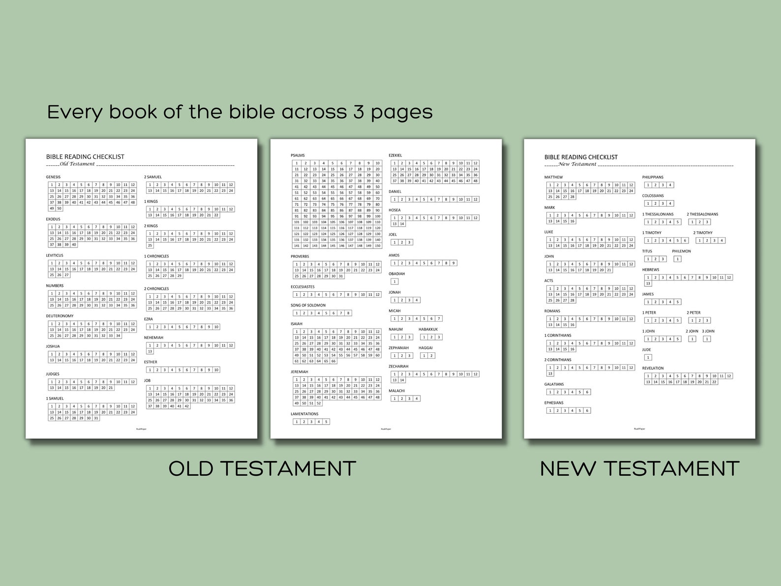 Bible Reading Checklist Printable Bible Reading Tracker - Etsy