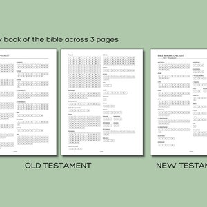 Bible Reading Checklist Printable Bible Reading Tracker - Etsy