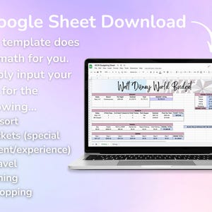 WDW Trip Budget Template | Customizable Disney Vacation Budget Planner ...