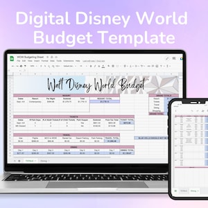WDW Trip Budget Template | Customizable Disney Vacation Budget Planner ...