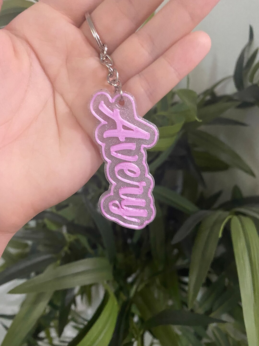 Glitter Keychain, Sparkly Keychain, Custom, Personalized, 3D Printed ...
