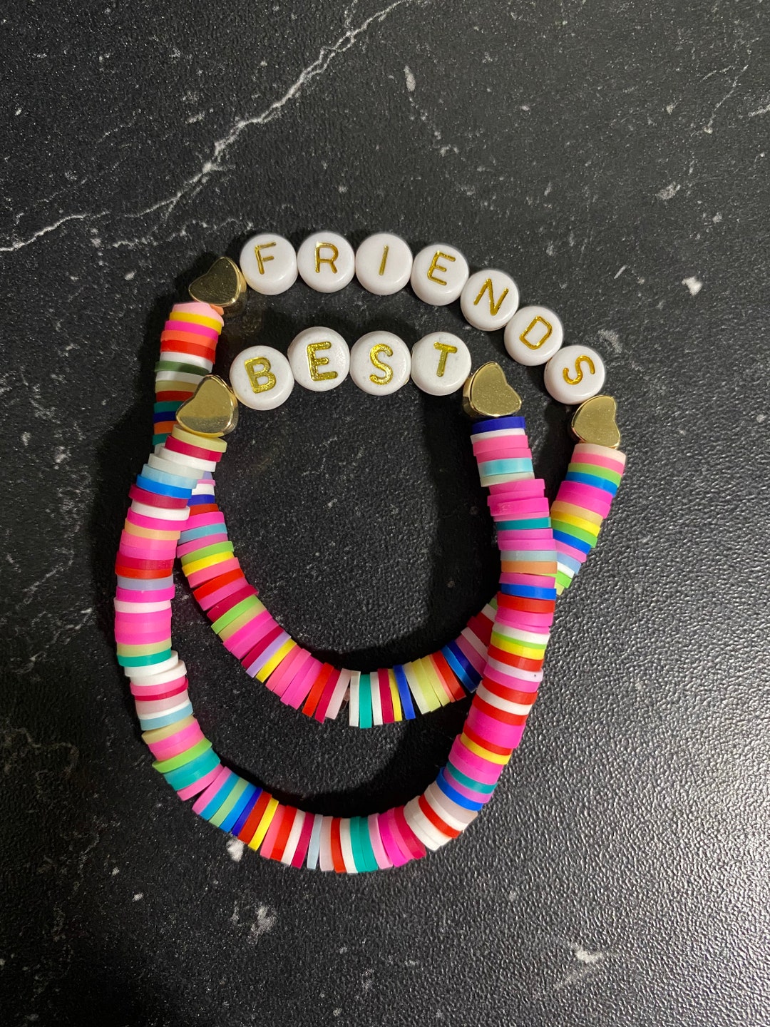 Friendship Bracelets Matching BFF Besties Beaded Handmade - Etsy