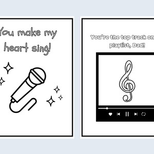 Father’s Day Coloring Pages for Kids – Music Themed Printable Sheets ...