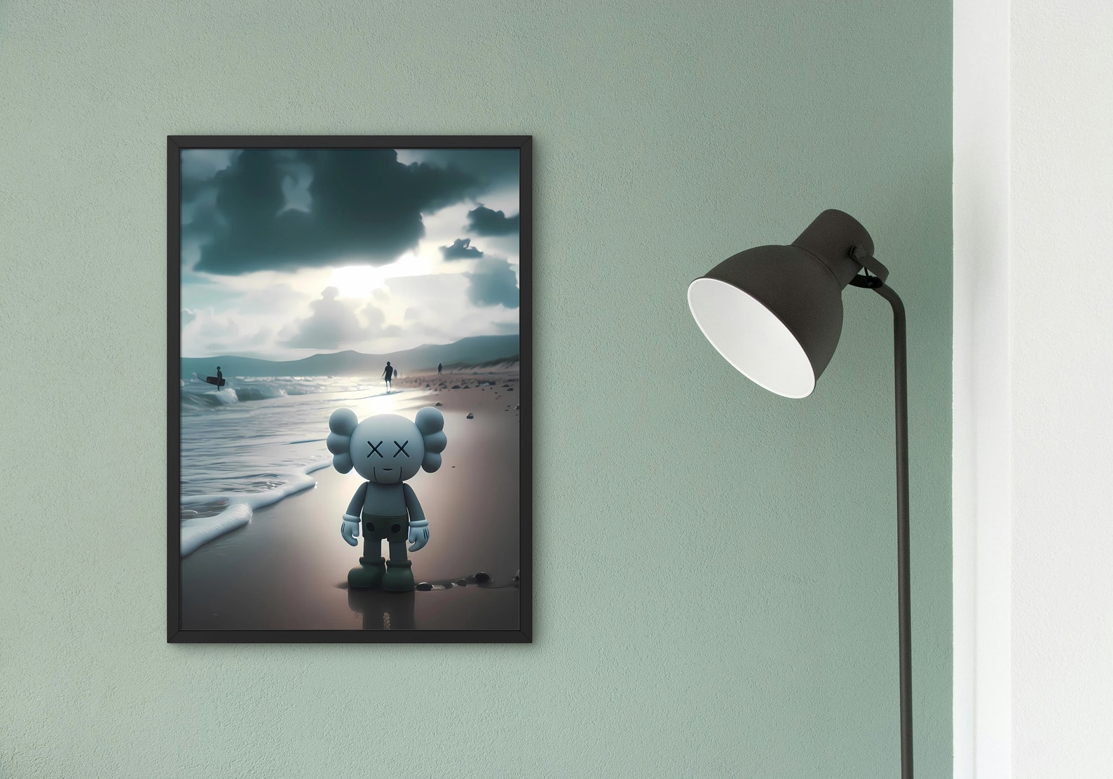 KAWS Beach Poster, Printable Hypebeast Kaws Figure Poster, Kaws Poster ...