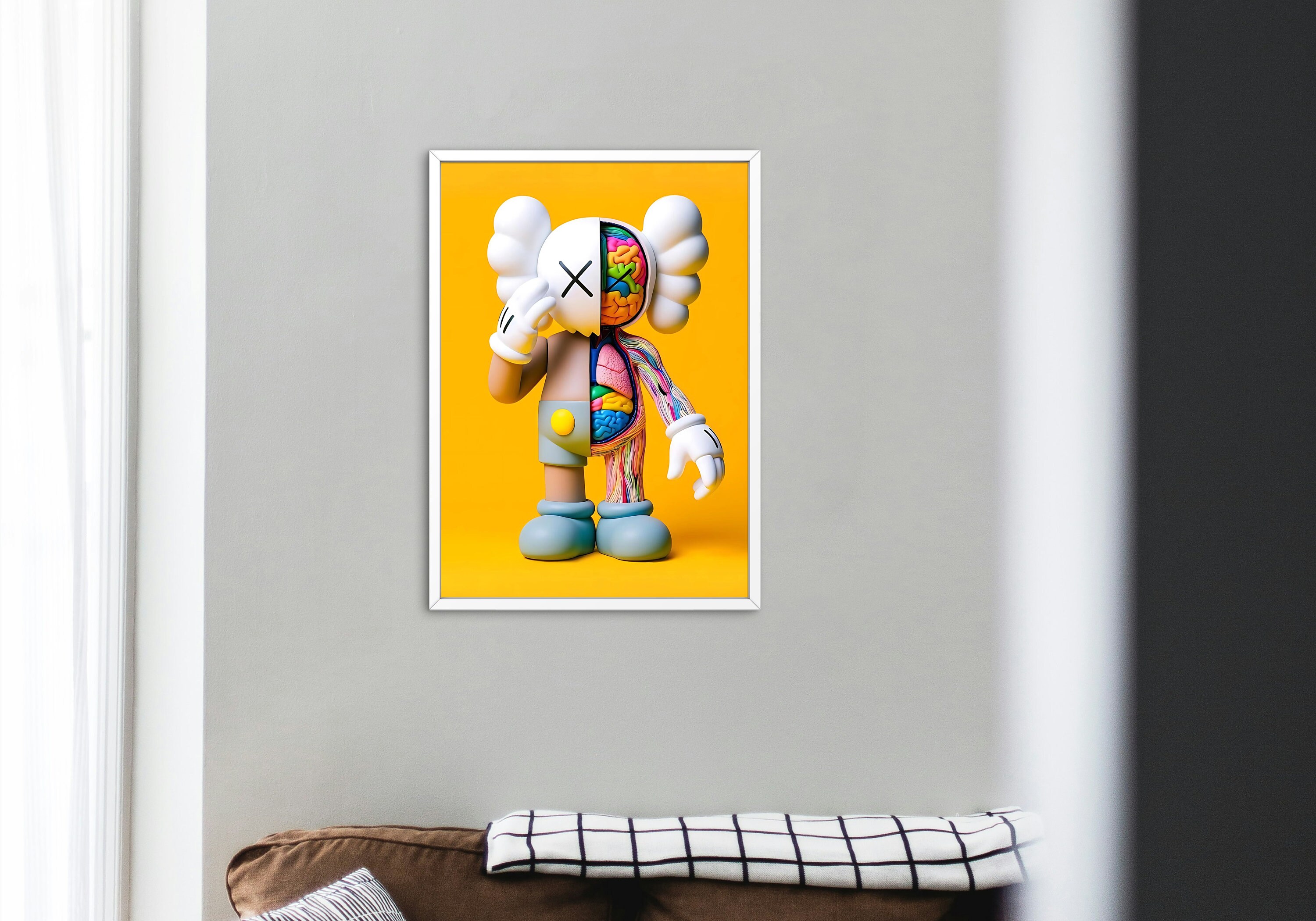 KAWS Yellow Poster, Printable Hypebeast Kaws Figure Poster, Kaws Poster ...