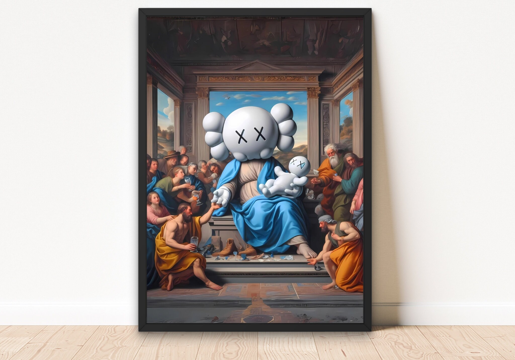 KAWS Figure Art Print, Famous Painting Poster, Hypebeast Wall Art ...