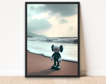 KAWS Black Poster, Printable Hypebeast Kaws Figure Poster, Kaws Poster ...