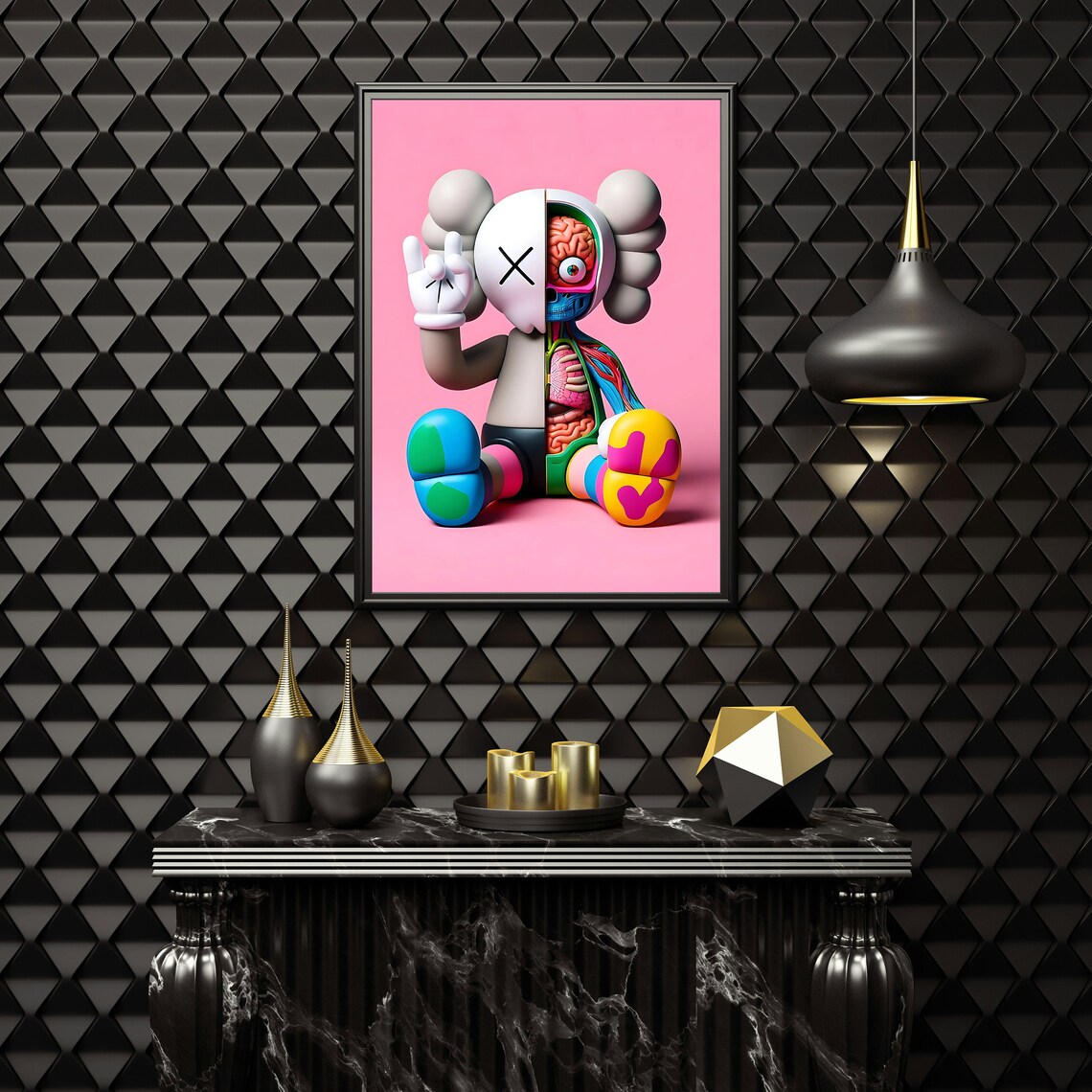 KAWS Poster, Framed Hypebeast Kaws Figure Poster, Kaws Poster Print ...