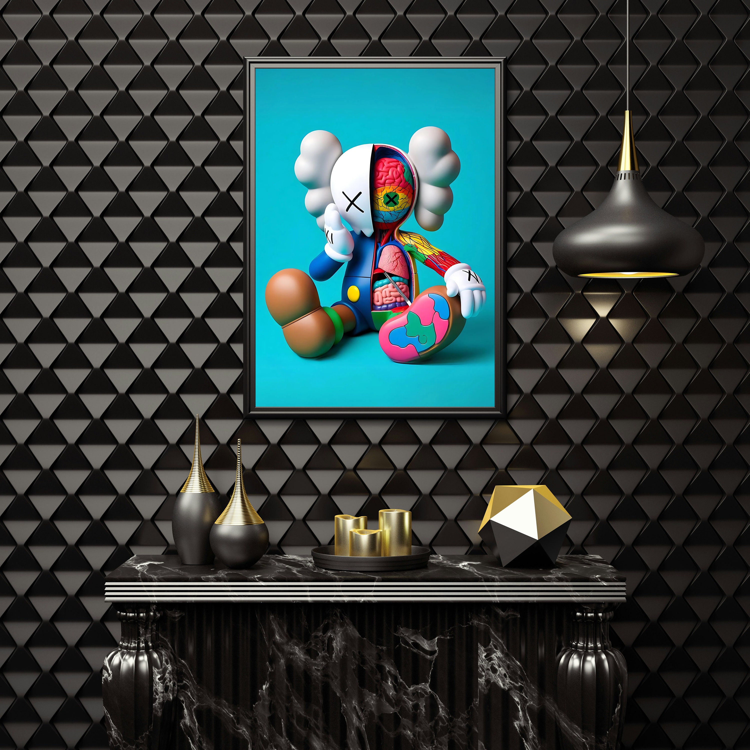 KAWS Blue Poster, Printable Hypebeast Kaws Figure Poster, Kaws Poster ...