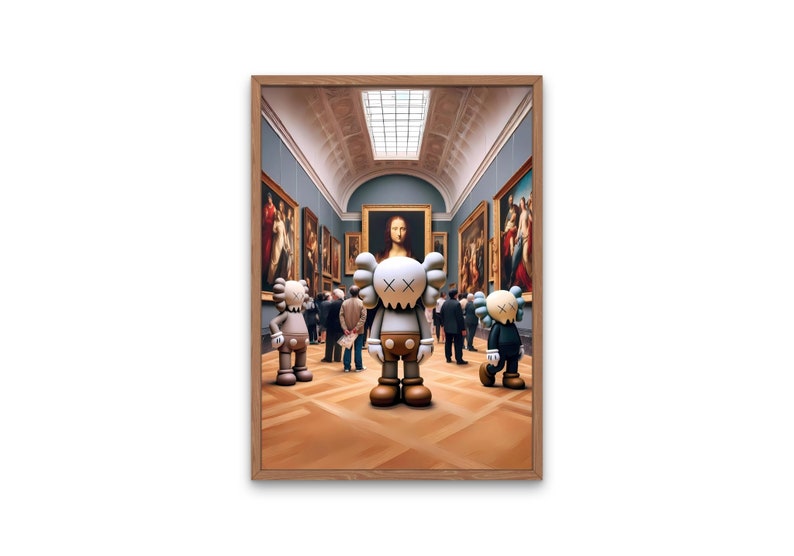 KAWS Museum Poster, Framed Hypebeast Kaws Figure Poster, Kaws Poster ...