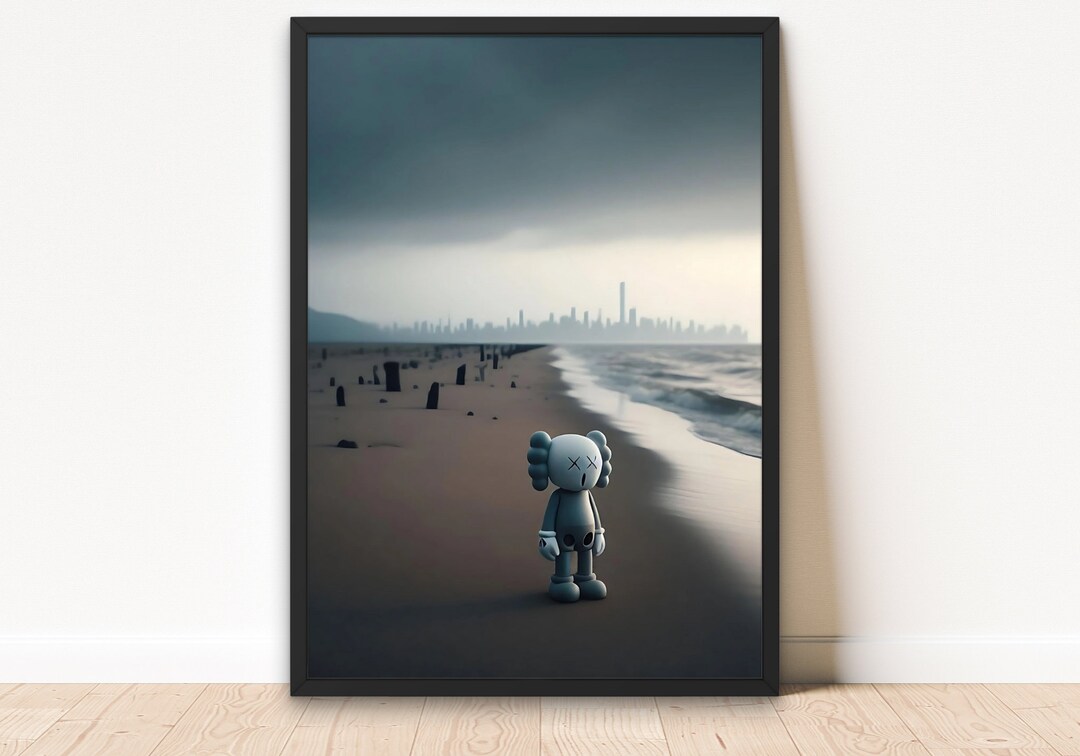 KAWS Beach Poster, Printable Hypebeast Kaws Figure Poster, Kaws Poster ...