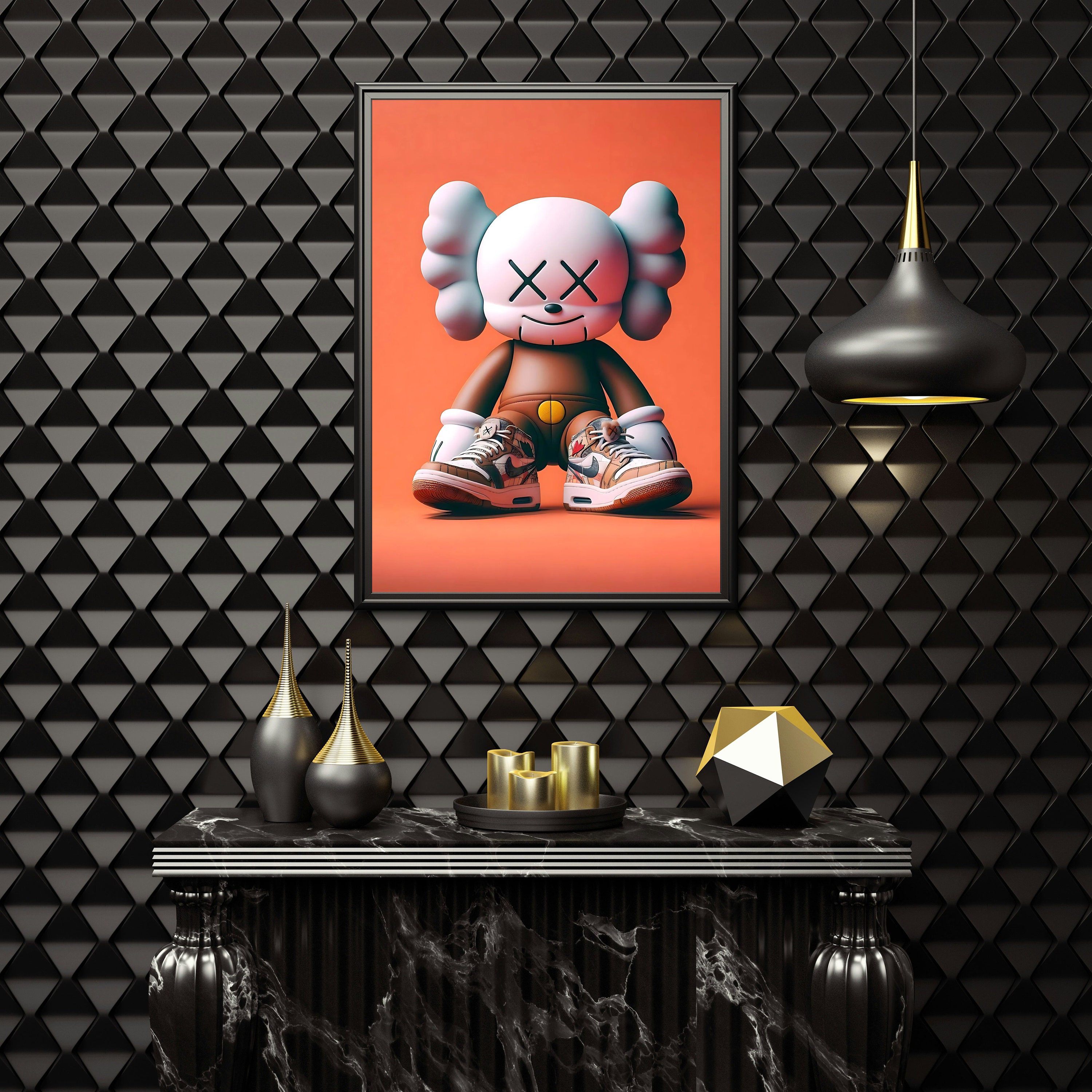 KAWS Poster, Framed Hypebeast Kaws Figure Poster, Kaws Poster Print ...