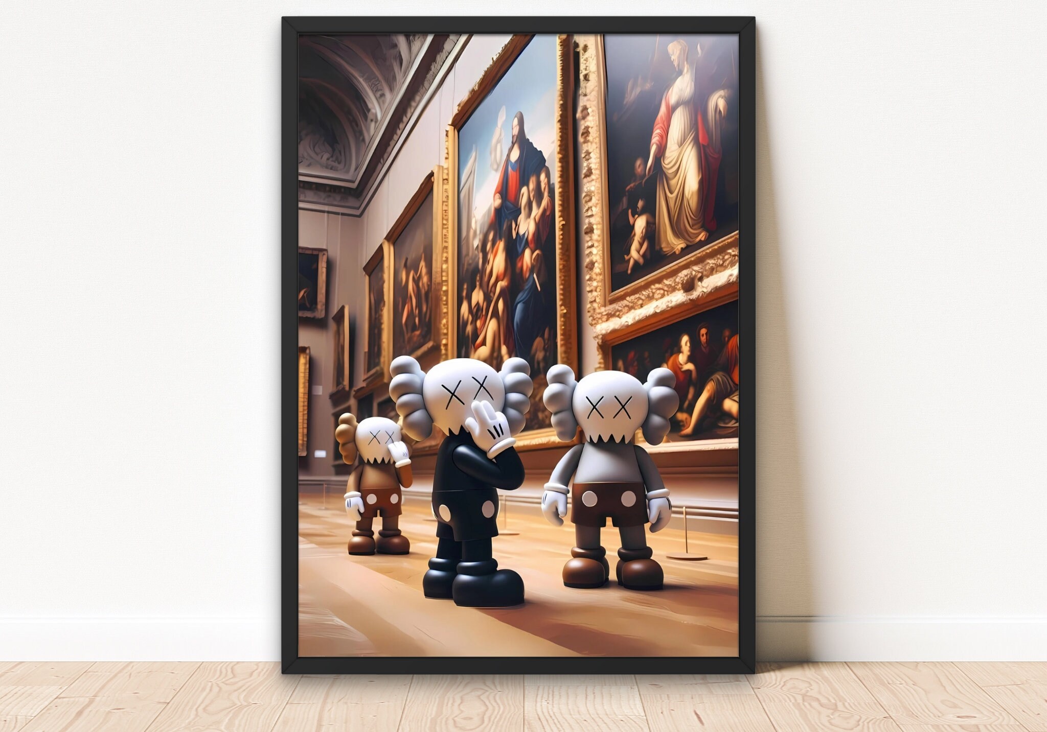 KAWS Figure Art Print, Famous Painting Poster, Hypebeast Wall Art ...