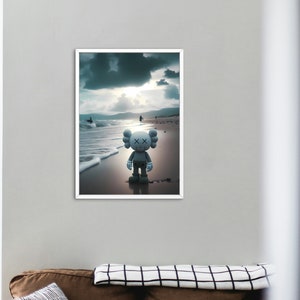 KAWS Beach Poster, Printable Hypebeast Kaws Figure Poster, Kaws Poster ...