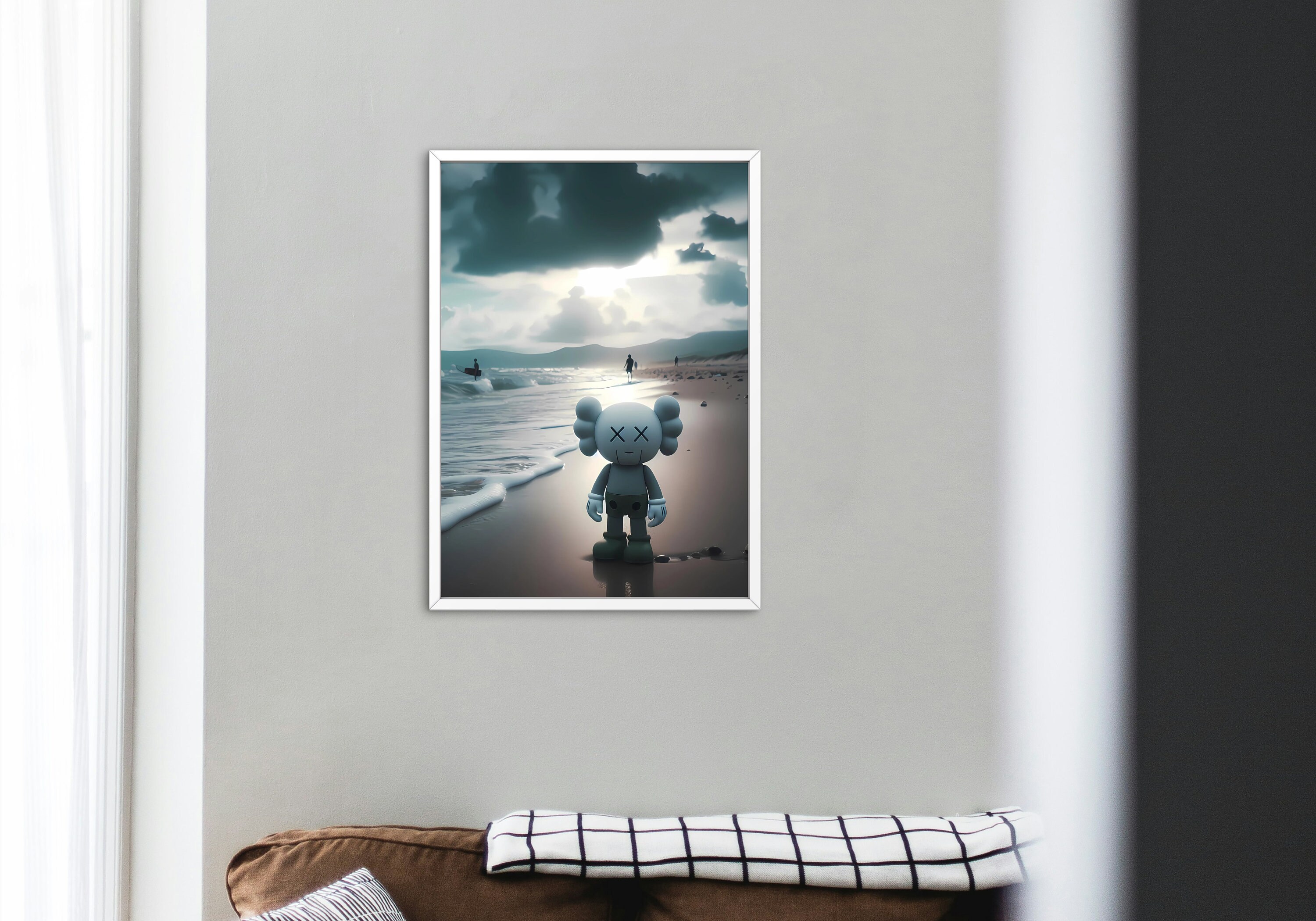 KAWS Beach Poster, Printable Hypebeast Kaws Figure Poster, Kaws Poster ...