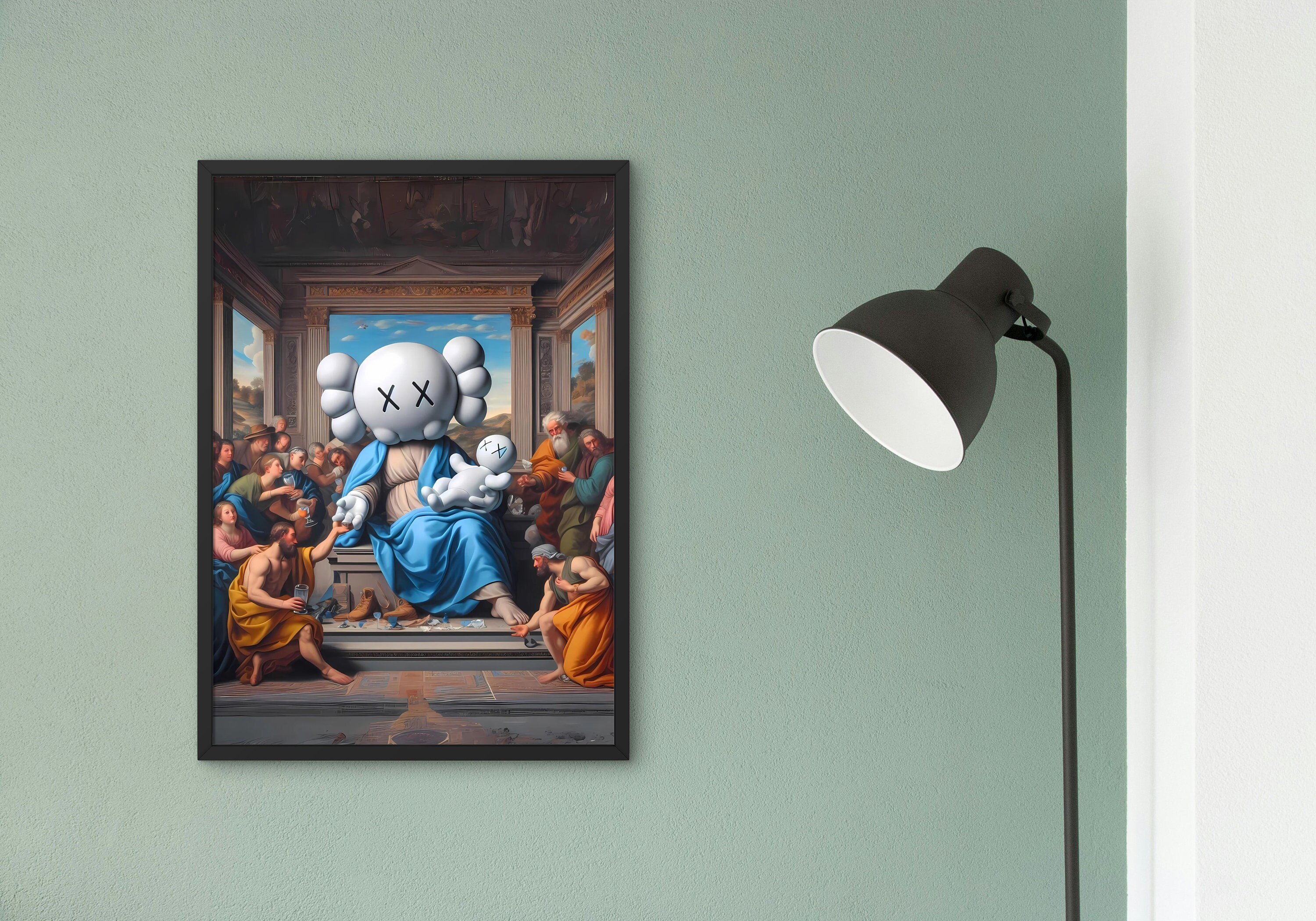 KAWS Figure Art Print, Famous Painting Poster, Hypebeast Wall Art ...