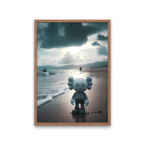 KAWS Beach Poster, Printable Hypebeast Kaws Figure Poster, Kaws Poster ...