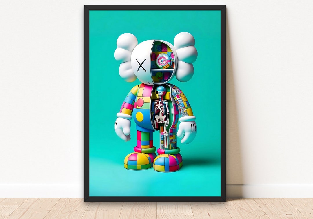 KAWS Teal Poster, Printable Hypebeast Kaws Figure Poster, Kaws Poster ...