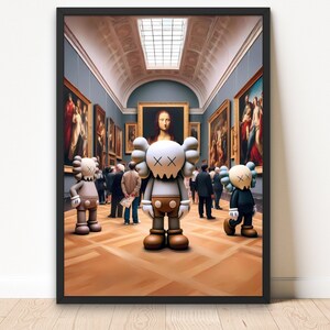 KAWS Museum Poster, Framed Hypebeast Kaws Figure Poster, Kaws Poster ...