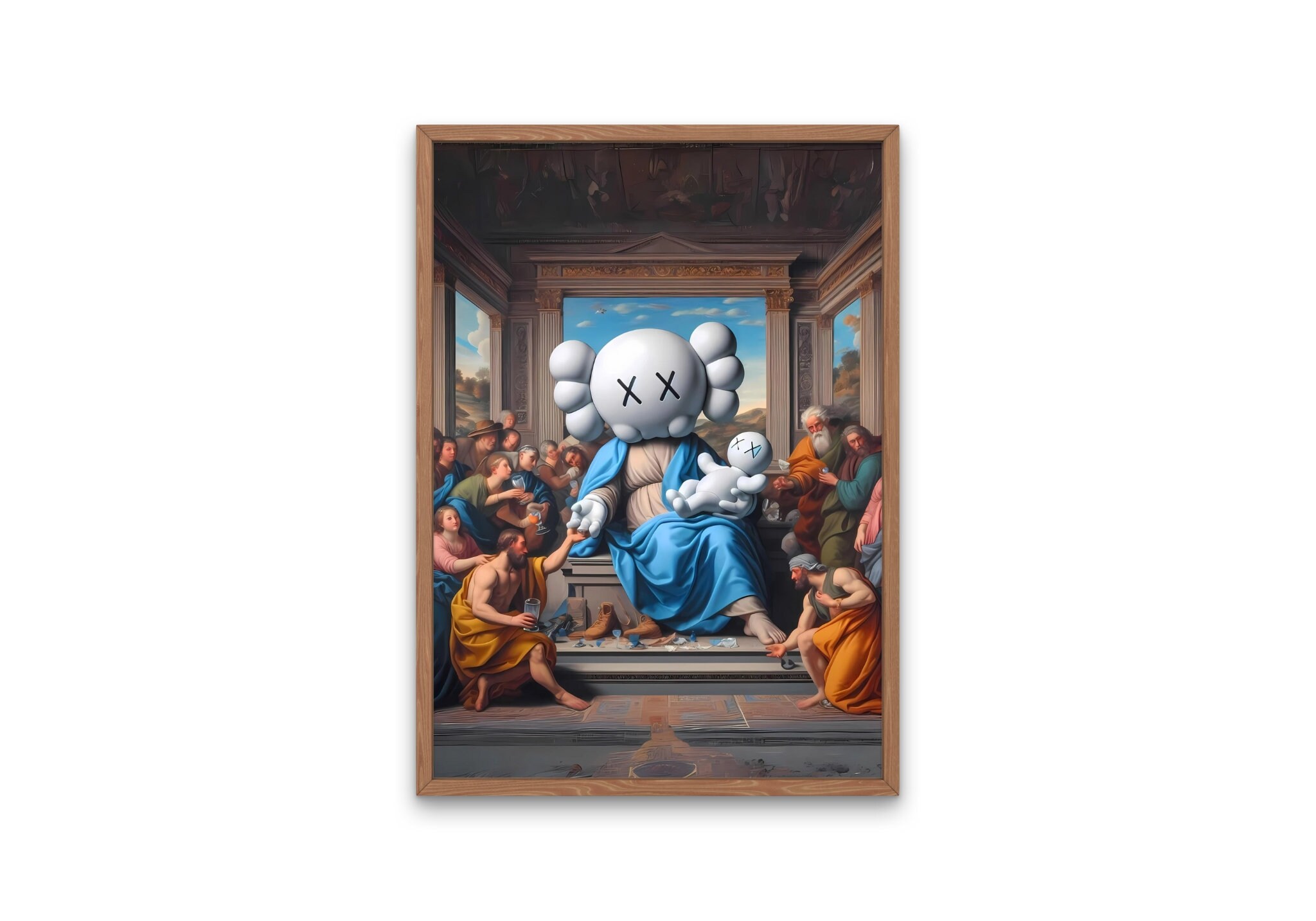 KAWS Figure Art Print, Famous Painting Poster, Hypebeast Wall Art ...