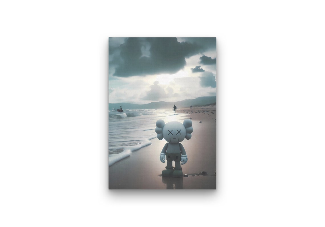 KAWS Beach Poster, Printable Hypebeast Kaws Figure Poster, Kaws Poster ...