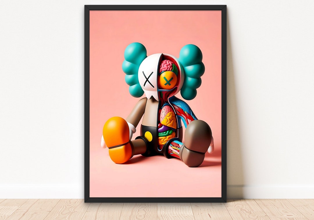 KAWS Orange Poster, Printable Hypebeast Kaws Figure Poster, Kaws Poster ...