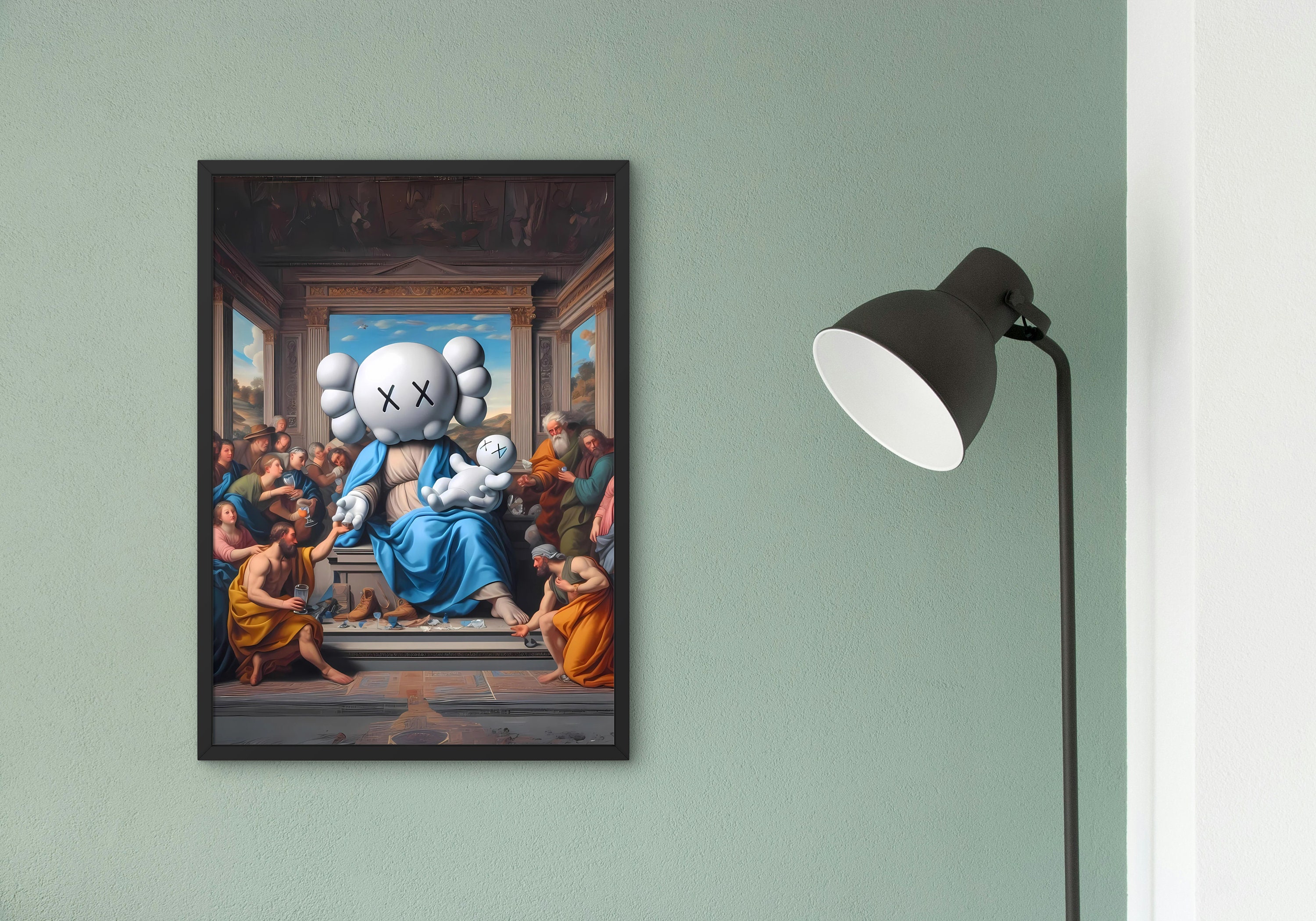 KAWS Figure Art Print, Famous Painting Poster, Hypebeast Wall Art ...