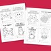 French Valentine's Day Printable Coloring Cards, Kids Valentines Cards ...