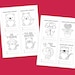 French Valentine's Day Printable Coloring Cards, Kids Valentines Cards ...