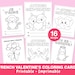 French Valentine's Day Printable Coloring Cards, Kids Valentines Cards ...