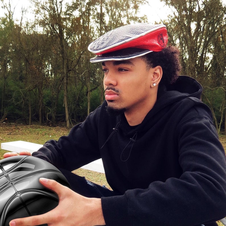Black&red Hat Flat Cap Golf Cap Driver Cap - Etsy