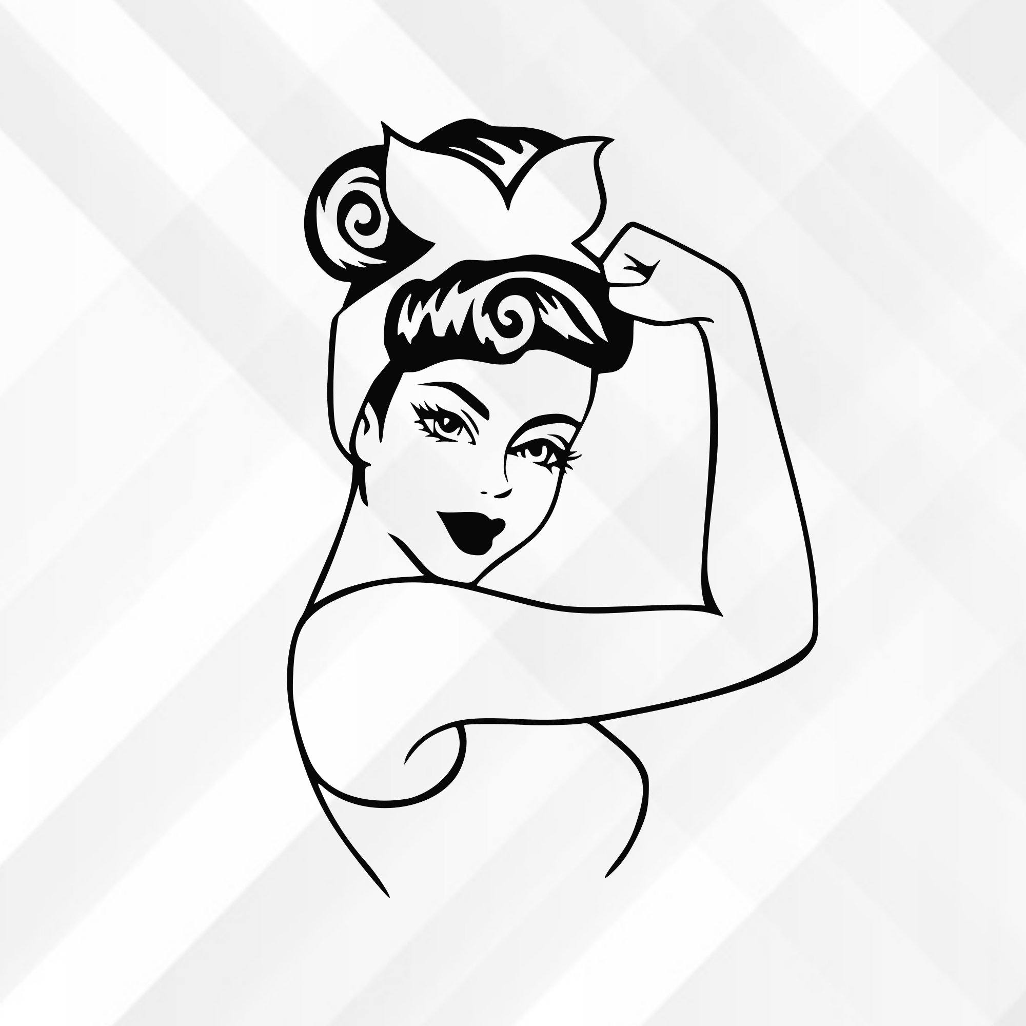 Rosie The Riveter Stencil